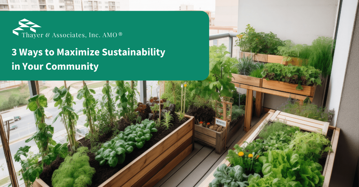 3 Ways to Maximize Sustainability in Your Community - Thayer & Associates