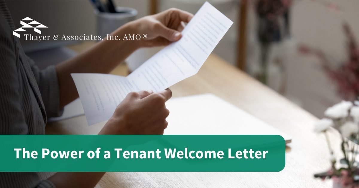 The Power of a Tenant Welcome Letter - Thayer & Associates